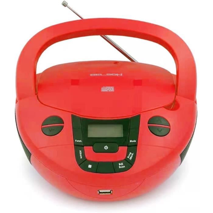 Luernas Boombox Radio Cd Portable Bluetooth Bsl Pcd-31 Rouge | Avec 2 W ...