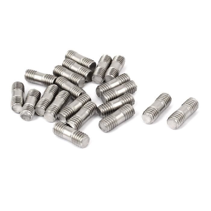 SOURCING MAP Goujon Double Extrémité Filetage Vis Dents Tige 304 Inox ...