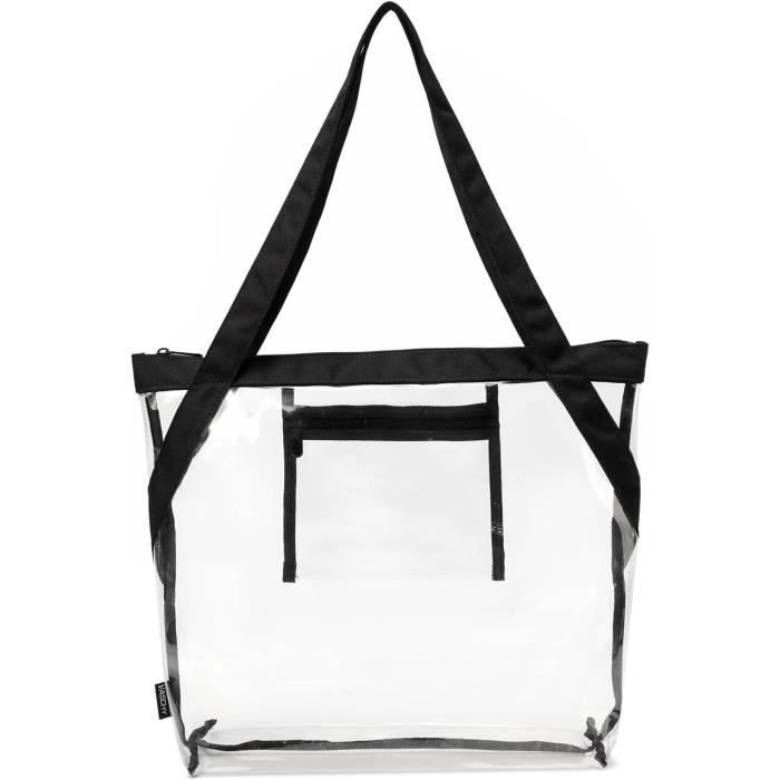 VASCHY Sac Transparent, Sac Plastique Transparent Grand Sac Fourre-Tout ...