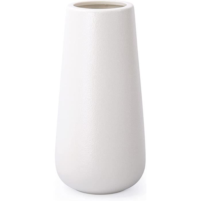Vase blanc cylindrique en porcelaine, 20 cm de haut, vases décoratives ...