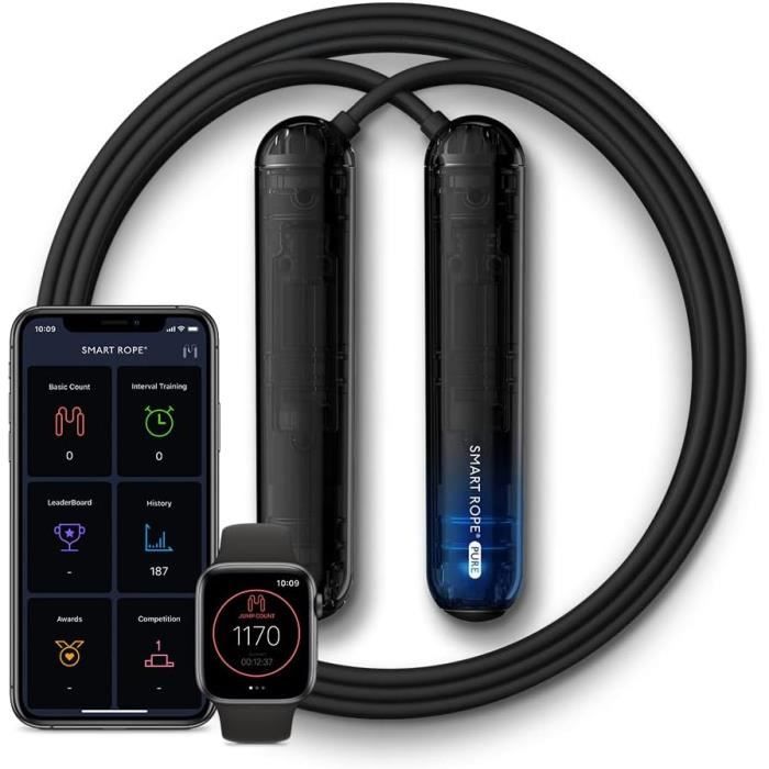 Tangram 05-62366 Smart Rope Pure (corde à sauter compatible Bluetooth 4 ...