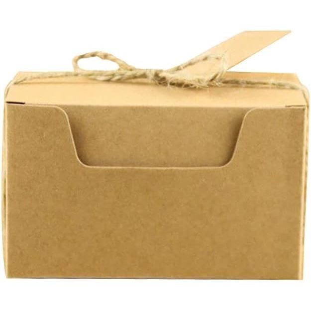 Boite Kraft 50 Pièces Emballage Cadeau Boite Cadeau Kraft Boite Cadeau ...