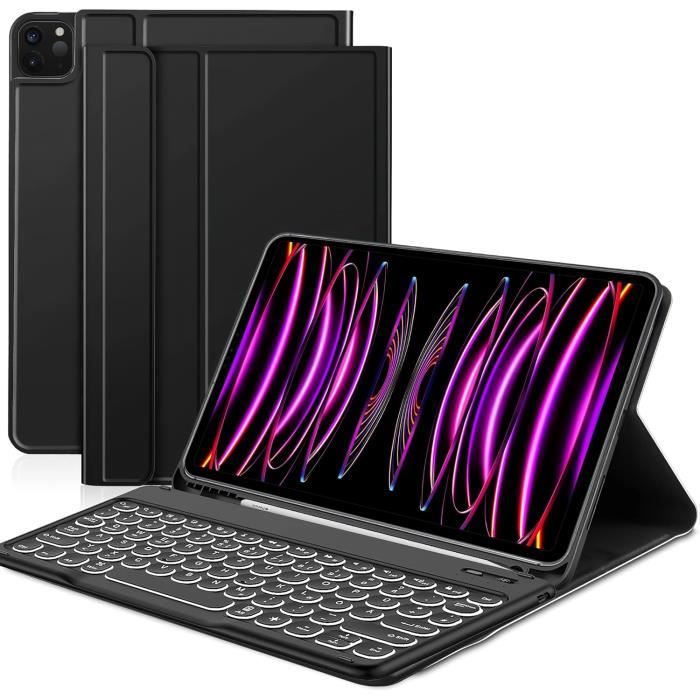 Clavier Coque Pour Ipad Pro 11" 2022-2021-2020-2018, Azerty Clavier Bluetooth Sans Fil Pour Ipad ...