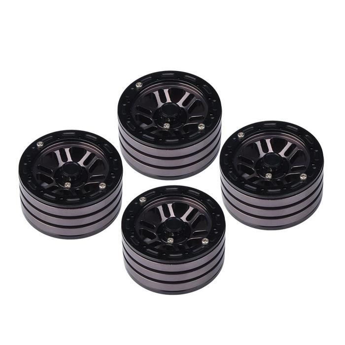 ZJCHAO jantes sur chenilles 4 pièces 1/10 RC chenille métal 1.9 pouces ...