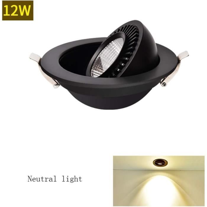 12 W Led Baffle Downlight Retrofit Encourouflé Super Bright Angle ...