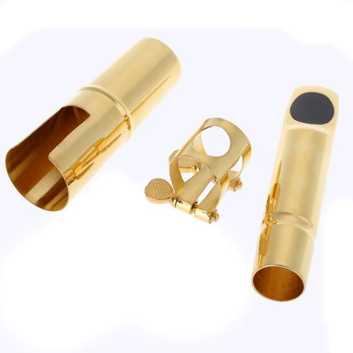 Jazz Saxophone Alto Sax 5C Embouchure Métale avec Cap Boucle Plaqué Or ...