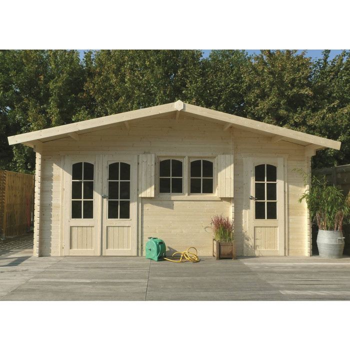 SOLID Abri de jardin Rostock 568x388cm - Cdiscount Jardin
