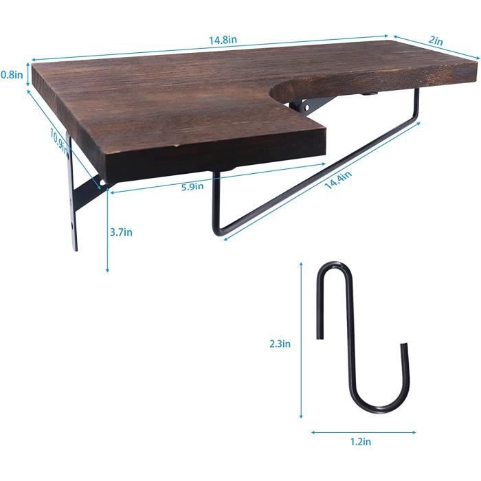 Etagere Murale Bois,Lot de 4 Etagere Angle,étagère d'angle Flottante ...