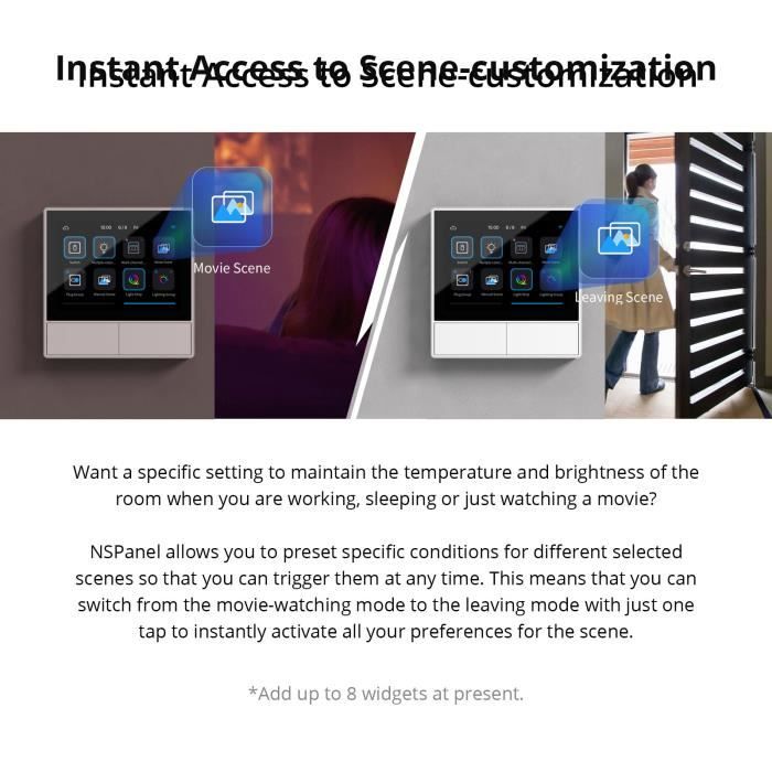 Commutateur intelligent - SONOFF - NSPanel - WiFi - Écran tactile 3,5 ...
