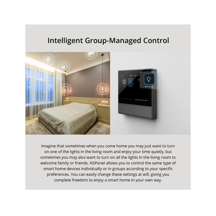 Commutateur intelligent - SONOFF - NSPanel - WiFi - Écran tactile 3,5 ...