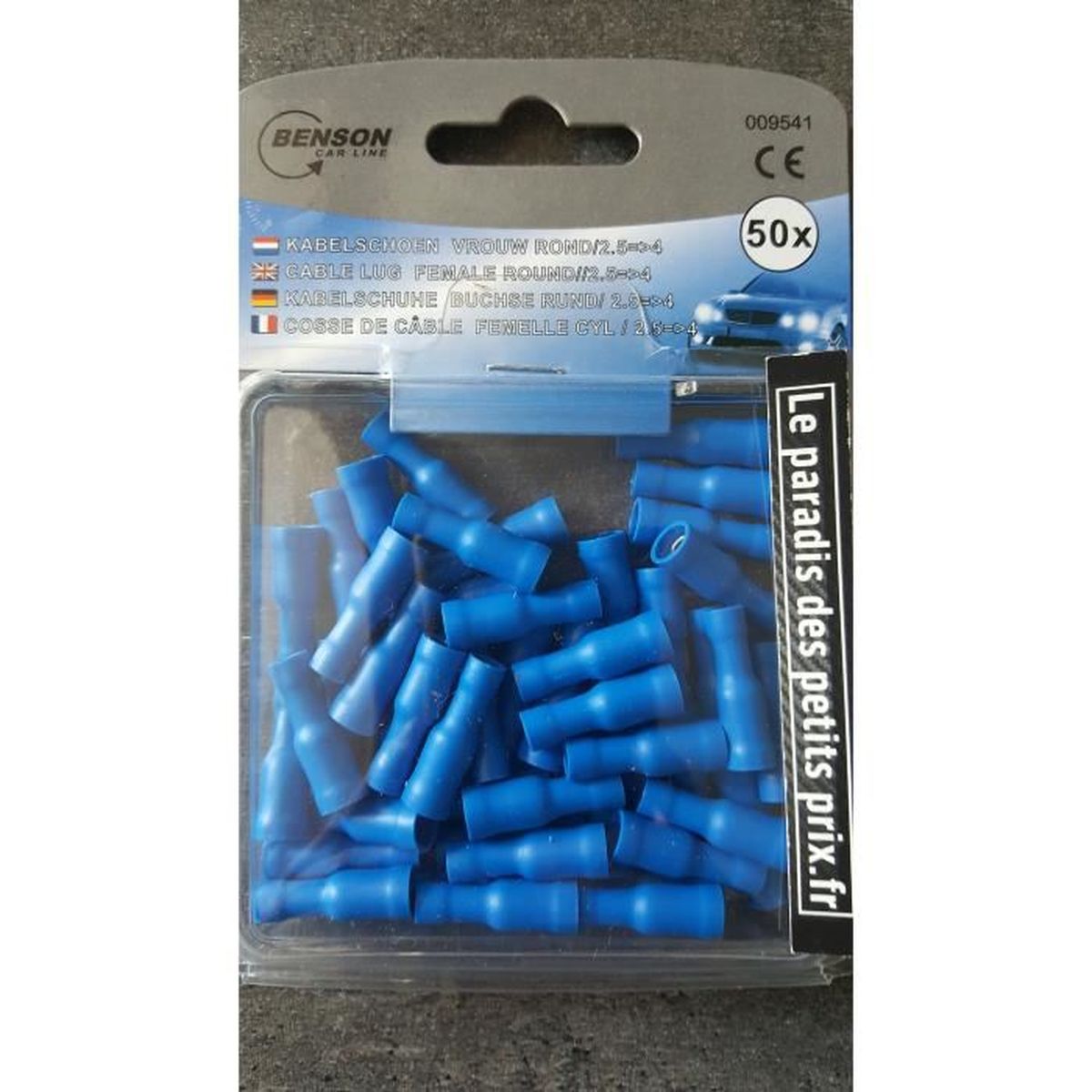 Cosse électrique, cosse ronde femelle / 2.5 => 4 bleu ,50 cosses ...