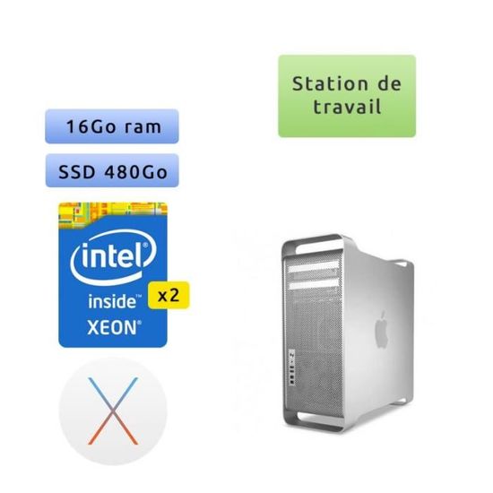 Apple Mac Pro Eight Core Xeon 2.4Ghz - A1289 (EMC 2314-2) - 16Go 480Go ...