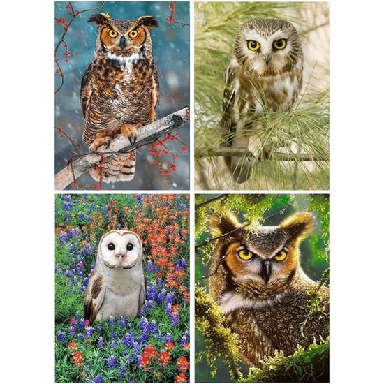 Lot De 4 Peintures Diamant 5D 30X40 Cm Diamond Painting Animaux ...