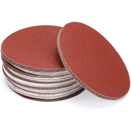 Disques à poncer 180mm sans trou non perforés Papier de verre ...