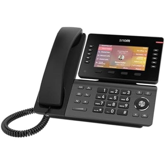 Snom D865 TeLePhone Fixe VoIP avec ECran Couleur IPS 5 Inclinable, Wi ...