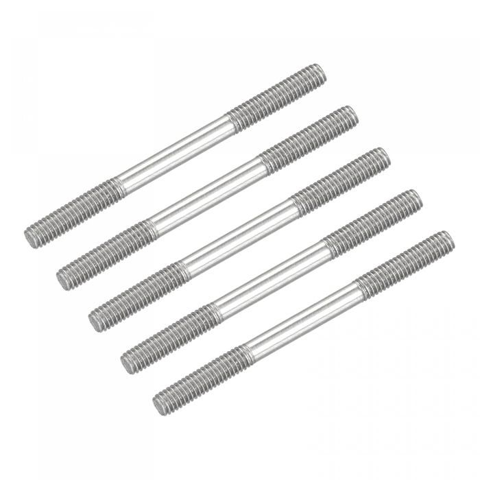 Lot De 5 Vis À Tige À Double Extrémité (Filetage M4 60 Mm De Longueur ...