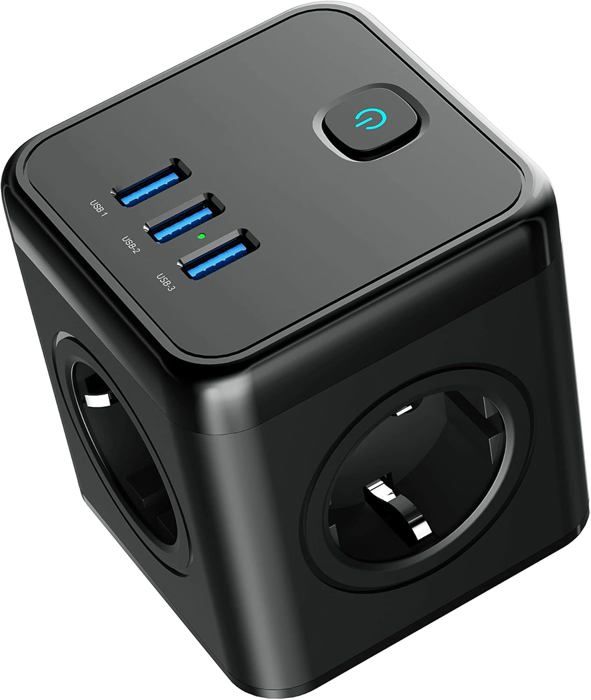 Cube Multiprise Avec Usb, 4 Prises Multiprises (4000 W/16 A), 4 Prises ...