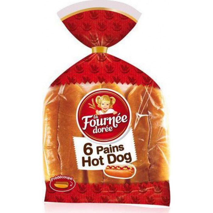 La Fournée Dorée 6 Pains Hot Dog Prédécoupé 270g (lot de 4) - Cdiscount ...
