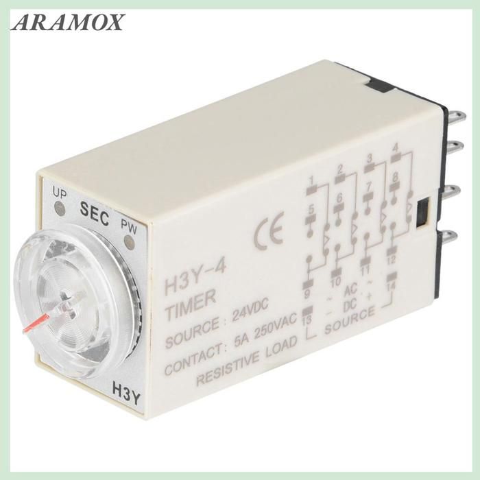 ARAMOX Timer de retard H3Y-4 Time Relay Pointer Control Delay Timer ...