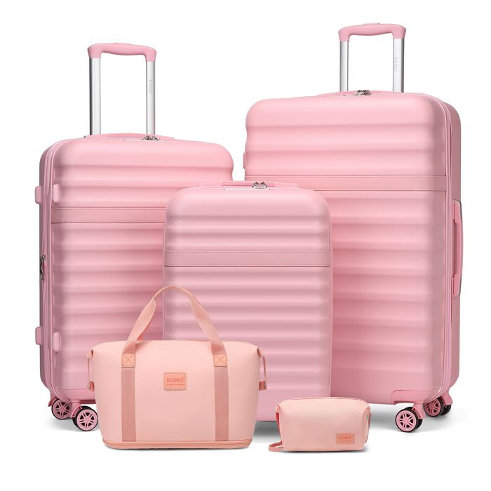 Set de valises de voyage rigides - KONO - Set 5 pièces (55/65/75) - 4 ...