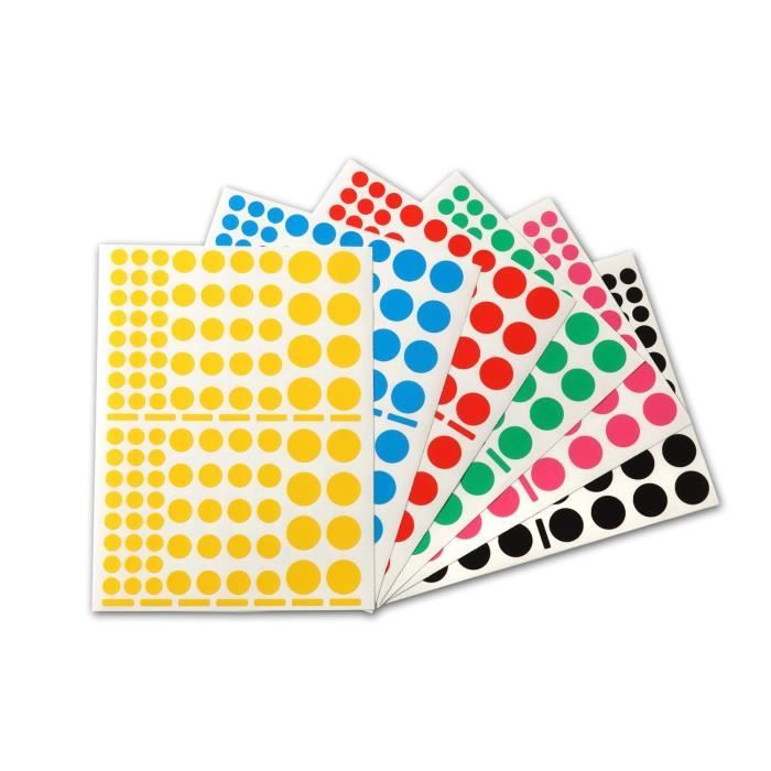 Pochette de gommettes rondes - AGIPA - 1872 - 160 x 216 mm - Couleurs ...