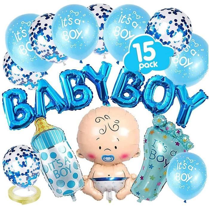 Baby Shower Decoration Garcon Baby Shower Ballons Bleu Douche de Bébé ...