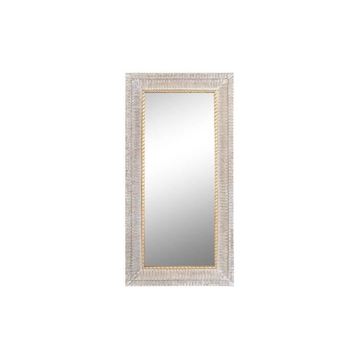 Miroir mural verre doré blanc bois mdf (93 x 6 x 180 cm) - Cdiscount Maison