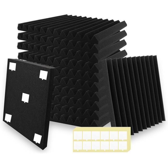 Lot De 12 Panneaux De Mousse Acoustique, Panneau Absorbant Acoustique ...
