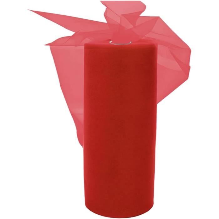 Rouleaux de tulle en tissu rouge pastèque 30 cm x 92 m - Pour mariage ...