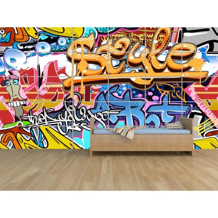 POSTER GRAFFITI 252cm X 148,5cm GIANT POSTER HUGE ROOM KIDS - Cdiscount ...