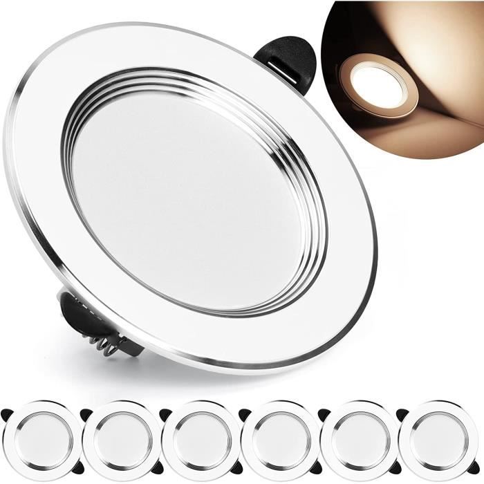 Spot LED Encastrable Extra Plat 7W 700Lm Encastré Lampe Plafonnier Blanc Neutre 4500K Spot Salle ...