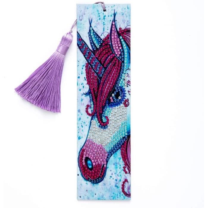 Kit de marque-pages avec strass 5D en forme d'animal et de cheval ...