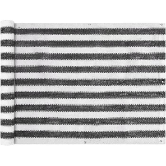 Brise Vue pour Balcon Écran de Balcon en PEHD 90 x 600 cm Anthracite et ...