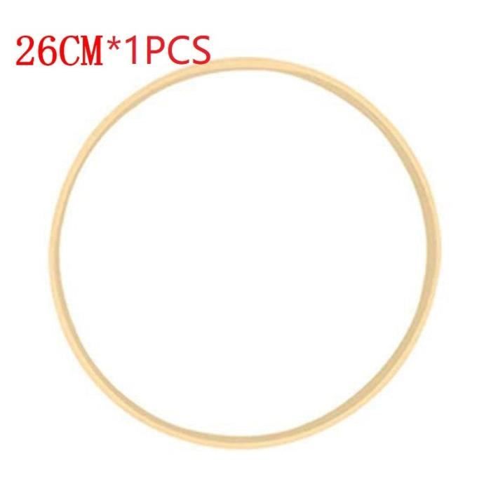 Carillon à vent,Macramé bambou fleur cerceau couronne artisanat capteur ...