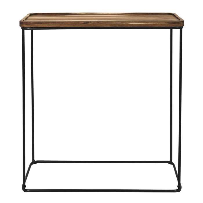The Home Deco Factory - Console en acacia et métal VISBY - Marron et ...