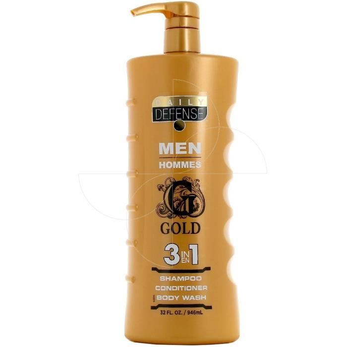 Daily defense Men - Gel Douche 3 en 1 Gold - 946ml - Cdiscount Au quotidien