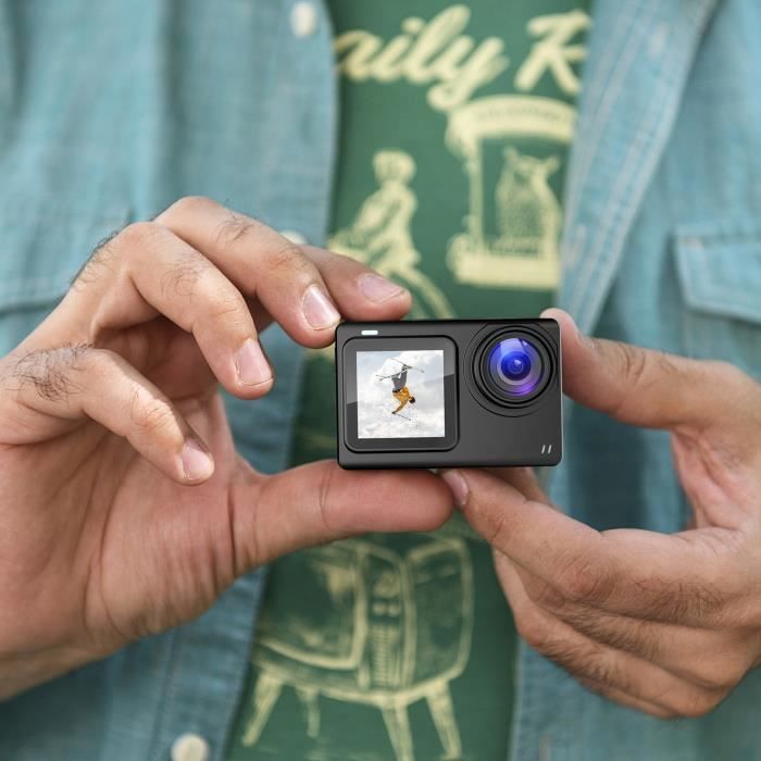 ROM Caméra D'Action Double Écran Caméra Sous-Marine 4K Ultra Hd ...