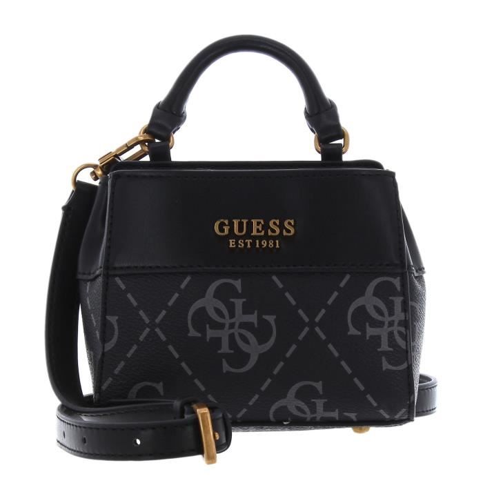 GUESS Berta Micro Mini Bag Coal Logo [202733] - sac à épaule ...