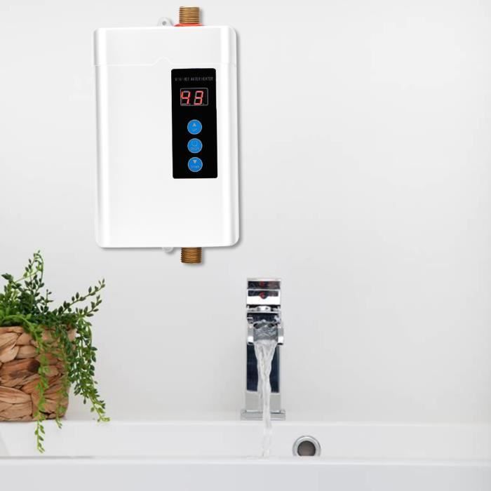 HURRISE Chauffe-eau intelligent Mini chauffe-eau électrique domestique chauffe-eau instantané ...