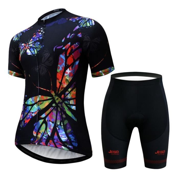 Ensemble De Maillot De Cyclisme Pour Femmes Vêtements De Vélo Vtt ...