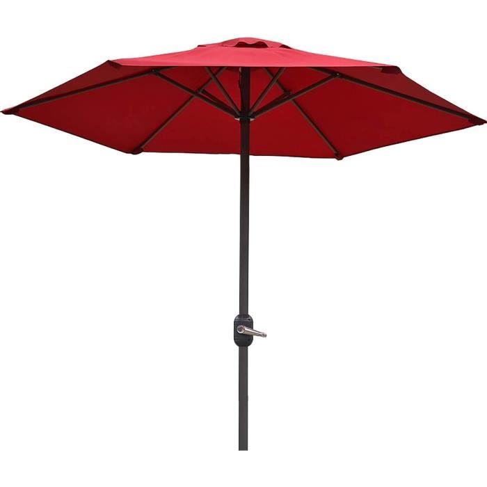 Parasol Parasol Rouge 6 Pieds Extérieur Patio Marché Table Parasol ...