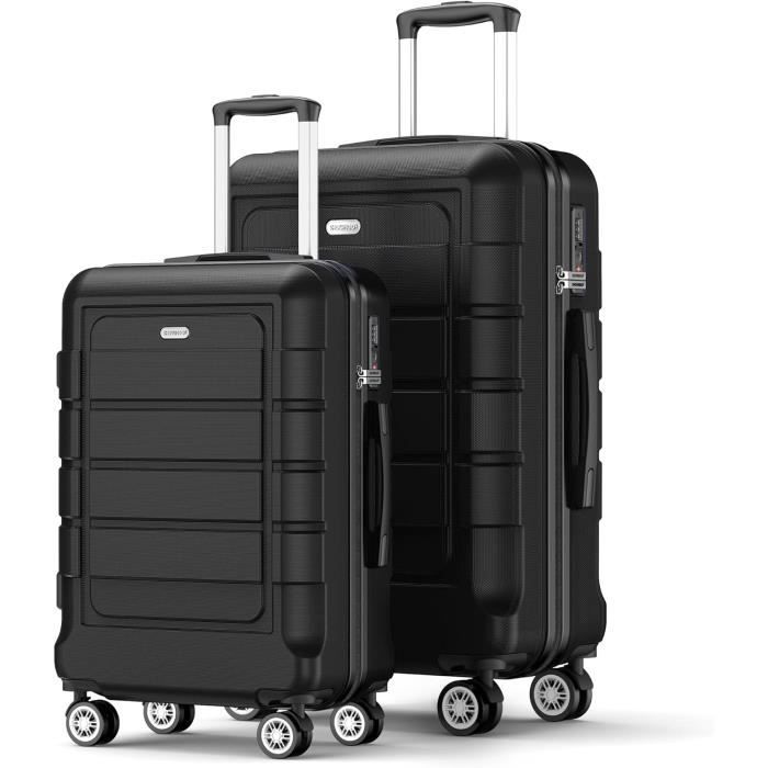Valise Lot De 2 Rigide Abs+Pc Extensible Légère Durable Trolley Sets De ...