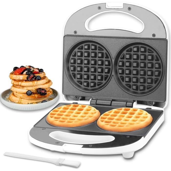 SugarWhisk Mini gaufrier double, Machine à gaufre, Petit gaufrier avec ...