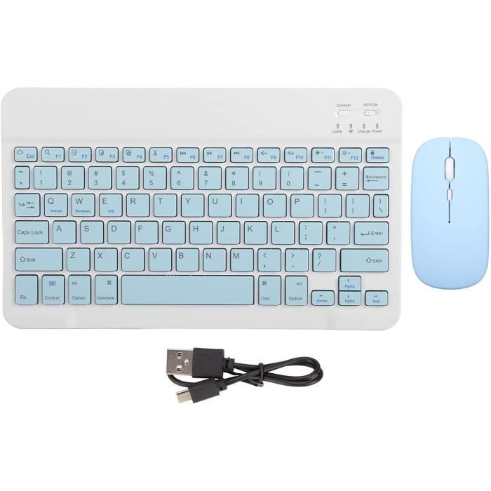 Combo Clavier Et Souris Pour Tablette 10 Pouces, Clavier Bluetooth Sans ...