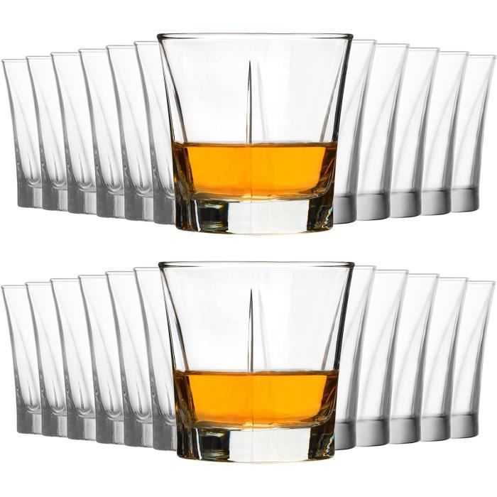 Verres À Whisky Set 280 Ml - 24 Pcs. Modern Whiskey Glass Whiskyglaeser Rum Gin Cognac Bourbon ...