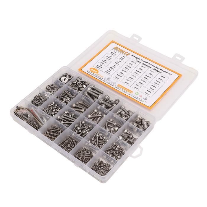 JUZ - Assortiment de rondelles d'écrous à vis 884 pièces assortiment de rondelles à écrous à vis ...