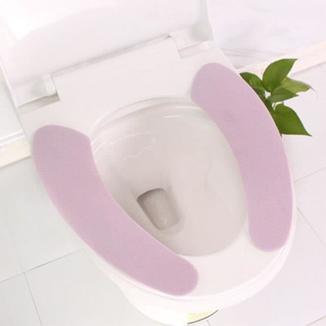 ABATTANT WC,Purple--Siège de toilette en peluche lavable, 1 paire, pour ...