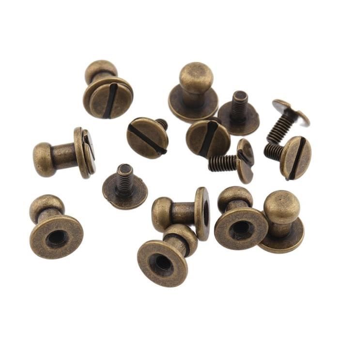 RIVET,--Lot de 100 Rivets à clous en métal bronze Antique, à tête plate ...