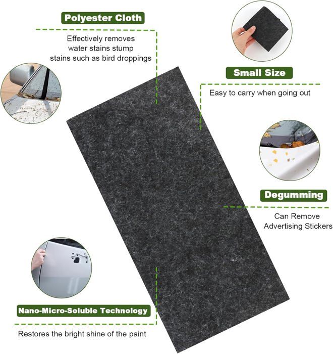 8 Pièces Nano Sparkle Cloth pour Enlever Les Rayures de Voiture Nano ...
