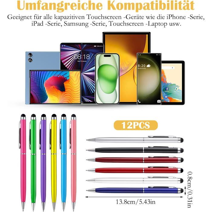 Stylet capacitif pour écran tactile-KAL-pour iPad/Iphone/Kindle ...